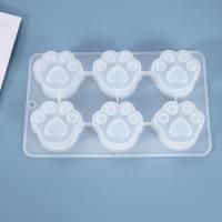 China DIY Crystal Dropping Gel Mold Love Cat Claw Mold Cartoon Cat Bear Paw Cake Mirror Silicone Mold for sale