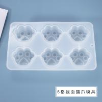China DIY Crystal Dropping Gel Mold Love Cat Claw Mold Cartoon Cat Bear Paw Cake Mirror Silicone Mold for sale