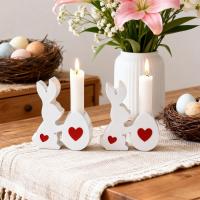 China Cross Border Easter Rabbit Easter Egg Silicone Mold Flat Candlestick Holding Egg Rabbit DIY Aromatherapy Gypsum Decoration Grinding Tool for sale