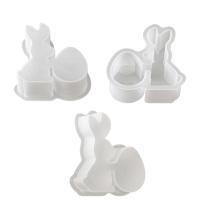 China Cross Border Easter Rabbit Easter Egg Silicone Mold Flat Candlestick Holding Egg Rabbit DIY Aromatherapy Gypsum Decoration Grinding Tool for sale