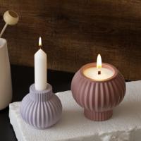 China DIY Crystal Dropper, Three-dimensional Circular Striped Candle Base, Gypsum Candle Holder, Candle Cup, Silicone Mold for sale
