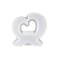 China DIY Aromatherapy Gypsum Cement Love Candlestick Base Jewelry Heart Shaped Candle Stand Decoration Silicone Mold for sale