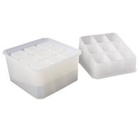 China Crystal Dropper DIY Handmade Nine Grid Lipstick Storage Box Mold Nine Grid Storage Box Silicone Grinder for sale