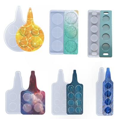 China DIY Crystal Dropper Storage Tray Mold, Wine Cup Tray, Red Wine Cup Coaster Storage Silicone Mold for sale