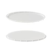 China Elliptical Desk Cup Mat Silicone Mold For Dried Flower Decorations Resin Casting DIY Desk Accessories Mold for sale