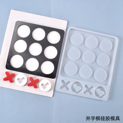 China DIY Crystal Dropping Gel Mold Nostalgic Childhood Fun Game Well Chess Silicone Mold Spot Wholesale for sale