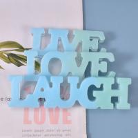 China DIY Crystal Dropping Mold Three English LIVE, LOVE, LAUGH Room Hanging Silicone Mold for sale