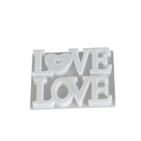 China Aromatherapy Gypsum Candle LOVE English Word DIY Valentine's Day Confession Candle Ornament Silicone Mold for sale