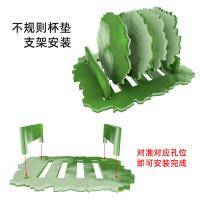 China DIY Dropper Gypsum Coaster Holder Storage Grinding Tool Irregular Four Link Coaster Ornament Silicone Mold for sale