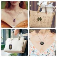 China DIY Drip Glue Couple Necklace Pendant Mold Valentine's Day English Quotes Puzzle Hanging Silicone Mold for sale