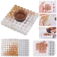 China Drip Glue DIY Magic Ball Round Bead Air Cushion Gypsum Mat Grinding Round Bead Cup Mat Table Hanging Silicone Mold for sale
