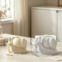 China Creative 3D Snail Candlestick Silicone Mold DIY Small Animal Aromatherapy Candle Base Gypsum Mold for sale