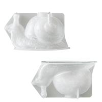 China Creative 3D Snail Candlestick Silicone Mold DIY Small Animal Aromatherapy Candle Base Gypsum Mold for sale