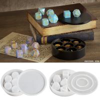 China DIY Crystal Drop Glue Cross Border Valentine's Day 7-piece Dice Grinding Date Night Dice Silicone Mold for sale
