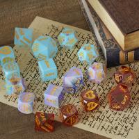 China DIY Crystal Drop Glue Cross Border Valentine's Day 7-piece Dice Grinding Date Night Dice Silicone Mold for sale