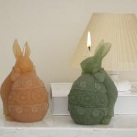 China DIY Drip Glue Resin Gypsum Yarn Flower Ball Rabbit Silicone Mold Reflection Rabbit Aromatherapy Candle Grinding for sale