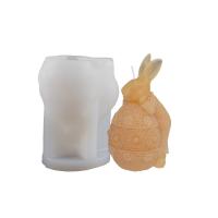 China DIY Drip Glue Resin Gypsum Yarn Flower Ball Rabbit Silicone Mold Reflection Rabbit Aromatherapy Candle Grinding for sale