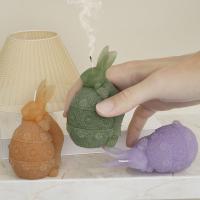 China DIY Drip Glue Resin Gypsum Yarn Flower Ball Rabbit Silicone Mold Reflection Rabbit Aromatherapy Candle Grinding for sale