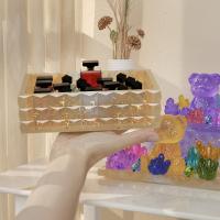 China DIY Drip Glue Diamond Storage Box Square Rectangular Cut Diamond Stacking Music Storage Can Silicone Mold for sale