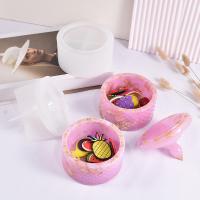 China DIY Drip Glue Diamond Storage Box Square Rectangular Cut Diamond Stacking Music Storage Can Silicone Mold for sale