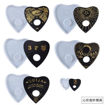 China DIY Crystal Dropper Mold Homemade Tarot Card Game Heart-shaped Pointer Silicone Mold Manufacturer In Stock for sale