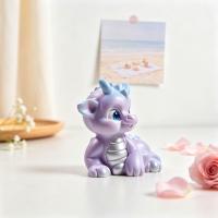 China 3D Sticker Cartoon Dragon Silicone Mold Adorable Baby Dragon Scented Candle Ornament Gypsum Mold for sale