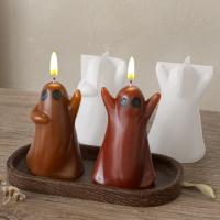 China Halloween Series 3D Ghost Stage Silicone Mold DIY Aromatherapy Gypsum Candle Ghost Mold for sale