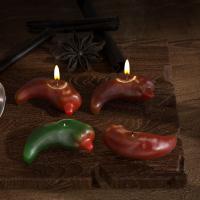 China 3D Simulation Chili Mirror Silicone Mold DIY Aromatherapy Gypsum Candle Ornament Ice Grid Mold for sale