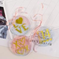 China DIY Crystal Dropper Resin Heart-shaped Circular English Love Hanging Pendant Keychain Valentine's Day Silicone Mold for sale