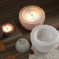 China DIY Crystal Dropper Storage Box, Flower Pot Jar, Round Hexagonal Cut Pattern, Gypsum Candle Cup, Silicone Mold for sale