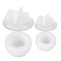 China DIY Crystal Dropper Storage Box, Flower Pot Jar, Round Hexagonal Cut Pattern, Gypsum Candle Cup, Silicone Mold for sale