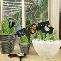 China DIY Drip Glue Resin Gypsum Plant Pottery Card Insertion Sign Flower Marking Card Silicone Mold for sale