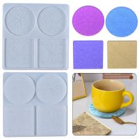 China DIY Crystal Dropper Mold, Four Connected Mandala Patterned Coaster, Carved Coaster, Table, Silicone Mold for sale