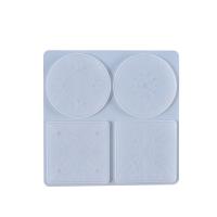 China DIY Crystal Dropper Mold, Four Connected Mandala Patterned Coaster, Carved Coaster, Table, Silicone Mold for sale