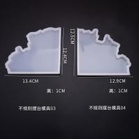 China DIY Crystal Dropping Glue Mold Irregular Platform Splicing Cup Mat Multiple Jewelry Ornament Decoration Silicone Mold for sale