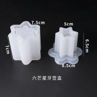 China DIY Crystal Dropper Mold Toothpick Box Cherry Blossom Heart-shaped Storage Box Toothpick Box Silicone Mold for sale