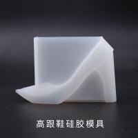 China DIY Crystal Dropping Gel Mold High Heel Shoe Ornament Platform Decoration Mold Three Dimensional Shoe Silicone Mold for sale
