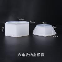 China DIY Crystal Dropping Glue Mold Storage Jewelry Box Mold Hexagonal Storage Box Gift Box Silicone Mold for sale