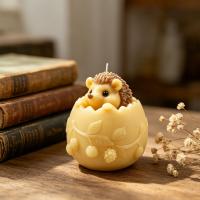 China Hatching Hedgehog Aroma Candle Silicone Mold DIY Cartoon Gypsum Sculpture Resin Pouring Mold for sale