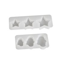 China DIY Crystal Dropper Glue Triple Cloud Pentagram Candle Decoration Ornament Aromatherapy Gypsum Silicone Mold for sale