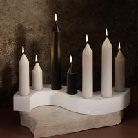 China DIY Crystal Dropping Resin Gypsum Pendant S-shaped Two Connect Three Connect Love Candle Stand Silicone Mold for sale