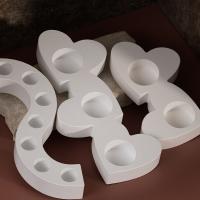 China DIY Crystal Dropping Resin Gypsum Pendant S-shaped Two Connect Three Connect Love Candle Stand Silicone Mold for sale