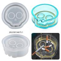 China DIY Crystal Dropping Resin Mold Irregular Skull Head Ashtray Silicone Mold Source Goods for sale