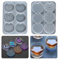 China DIY Dropper Coaster Mold, Six Grid Car Small Cup Mat, Beverage Resin Cup Holder, Coaster Silicone Mold for sale