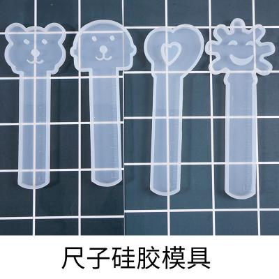 China DIY Crystal Dropper, Multiple Rulers, Bookmarks, Silicone Molds, Heart-shaped Flowers, Smiling Faces, Teddy Bears, Ruler Molds for sale