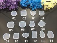 China Rectangular, Square, Circular Crystal, Silicone Mold, Fetal Hair Pendant, DIY Crystal Dropper, Handmade Jewelry Mold for sale