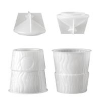 China Cross Border New Product Star Christmas Tree Elk Pattern Storage Can Candle Cup Ornament Container Silicone Mold for sale