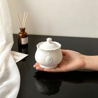 China Retro Relief Covered Storage Jar, Table, Silicone Mold, DIY Aromatherapy Gypsum Candle Cup, Container Mold for sale