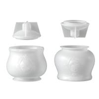 China Retro Relief Covered Storage Jar, Table, Silicone Mold, DIY Aromatherapy Gypsum Candle Cup, Container Mold for sale