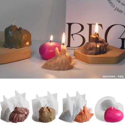 China DIY Cut Lion Wolf Head Chimpanzee Love Candle Ornament Aromatherapy Gypsum Silicone Mold Wholesale for sale